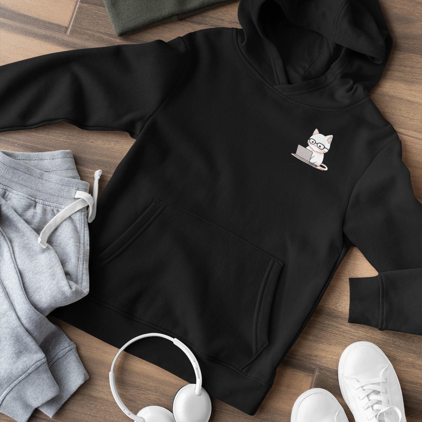 Nerd-Mode Engaged: The Geeky Cat Hoodie – OsakaCat